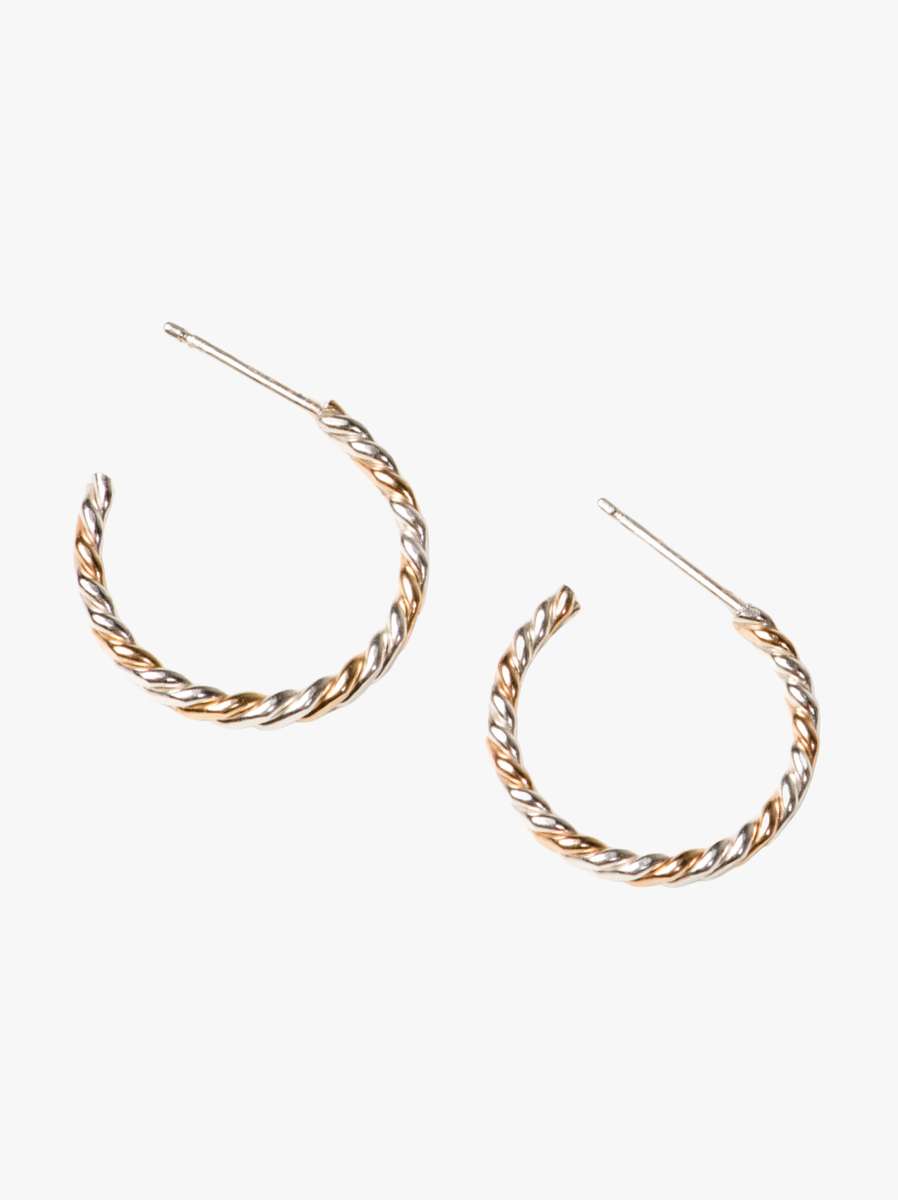 Two-Tone Twist Hoops – ABLE