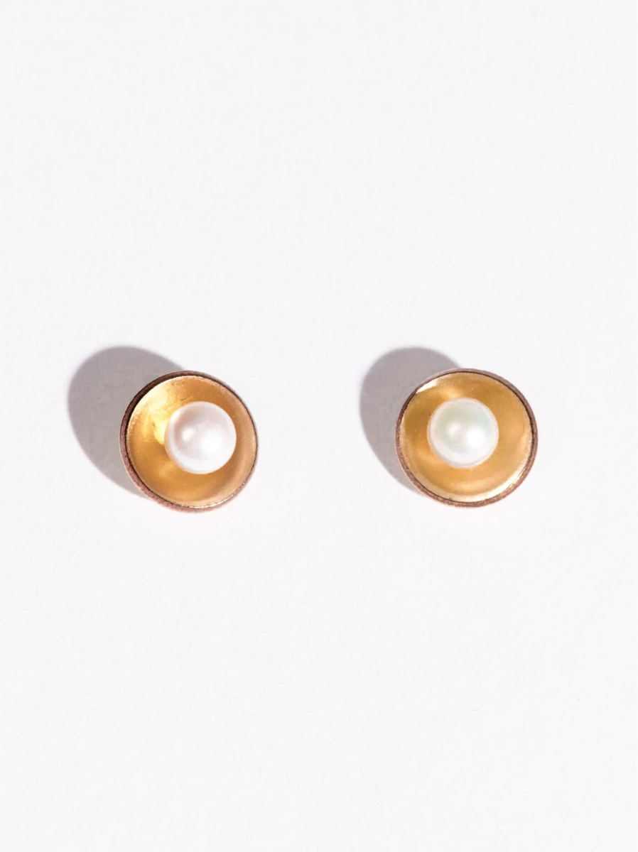 Emma Pearl Dish Studs – ABLE